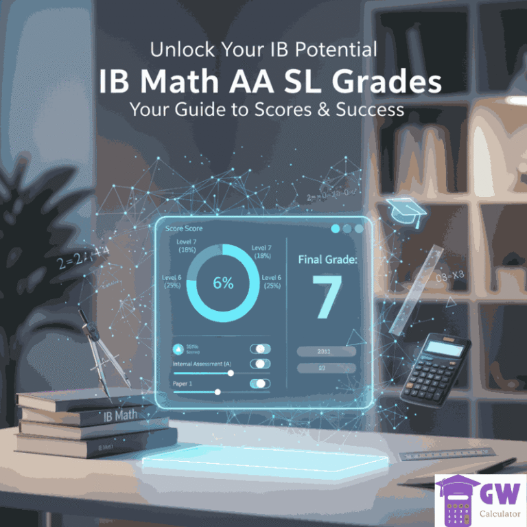 IB Math AA SL Grades from Paper 1, Paper 2 & IA Scores - GW Calculator
